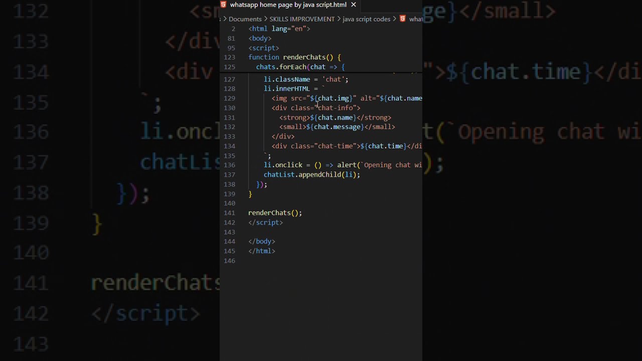 WhatsApp Home Page Using JavaScript  HTML CSS JS UI Clone Tutorial