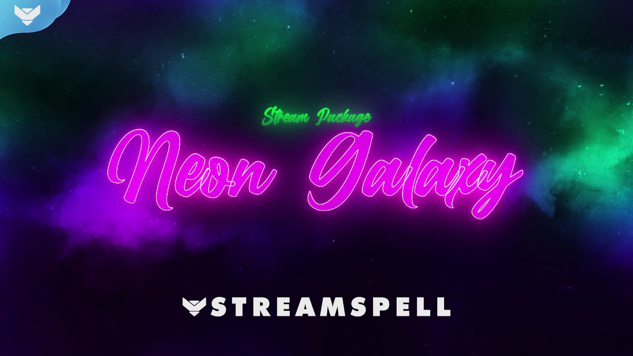 Neon Galaxy Stream Overlay Package by StreamSpell