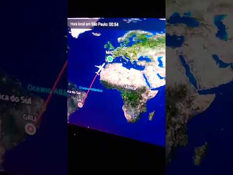 viagem a Portugal, acompanhando o vôo em tempo real dentro do avião