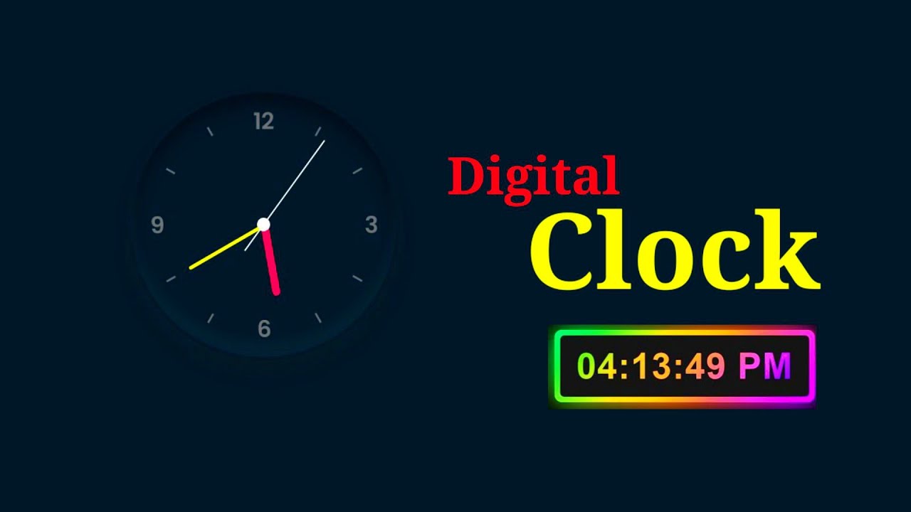 Digital Clock in JavaScript and HTML CSS 😯 || #amazing #coding #htmlcssjs