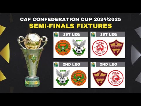 🔴 CAF CONFEDERATION CUP 2024/2025 SEMI FINALS FIXTURES FULL MATCH SCHEDULE