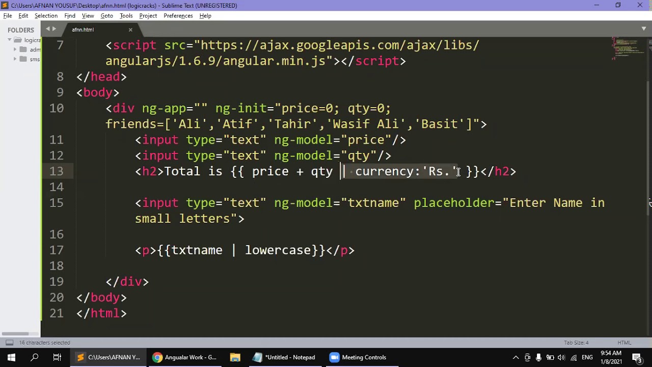 Angular JS Number Filter - Angular JS For Beginners
