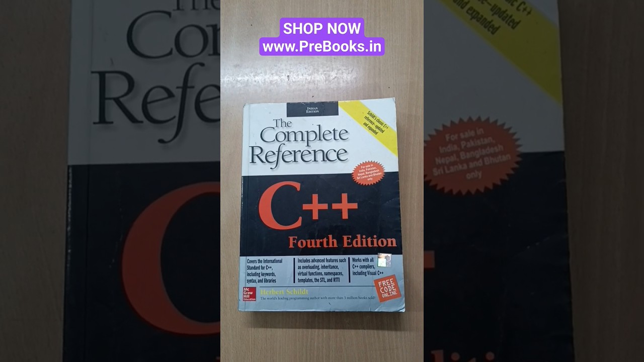 The Complete Reference C++ 4th Edition by Herbert Schildt SHOP NOW: www.PreBooks.in #viral #shorts