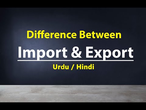 Difference Between Import & Export ? Urdu / Hindi