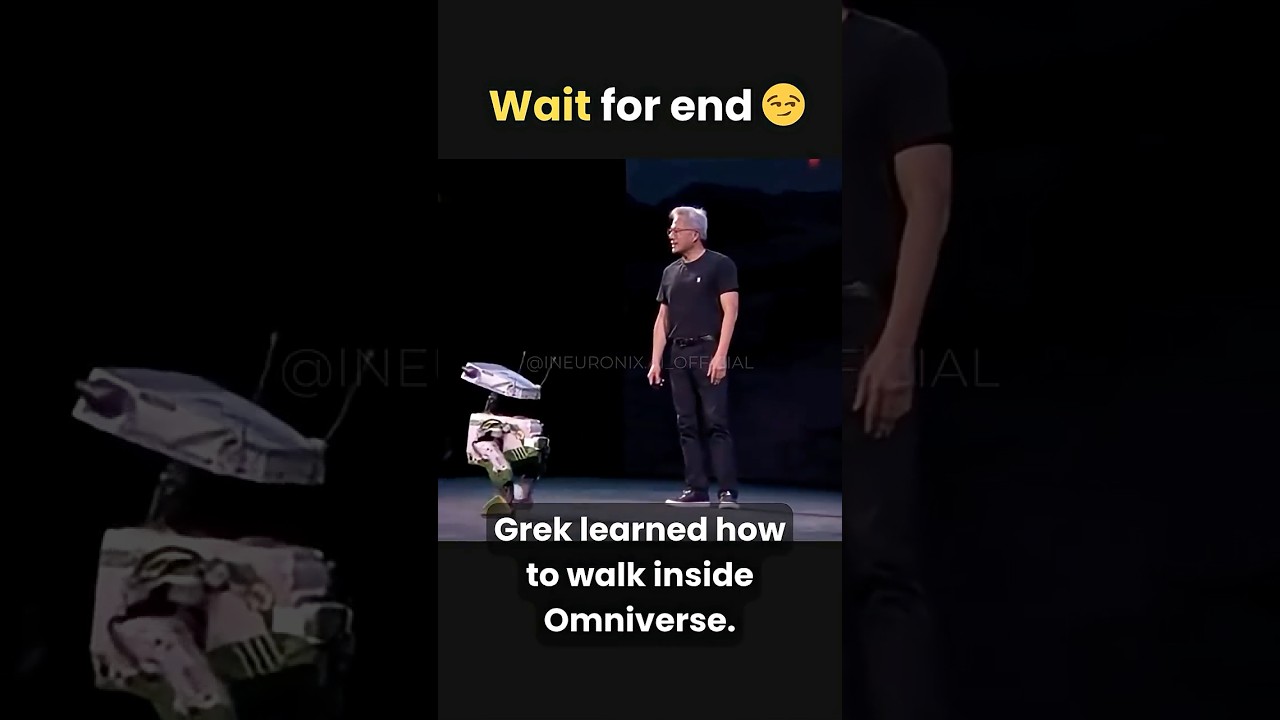 NVIDIA CEO Jensen Huang Shows Grek — The Cute Humanoid Robot 🤖 #AI #Robotics #NVIDIA #JensenHuang