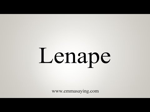 How To Say Lenape