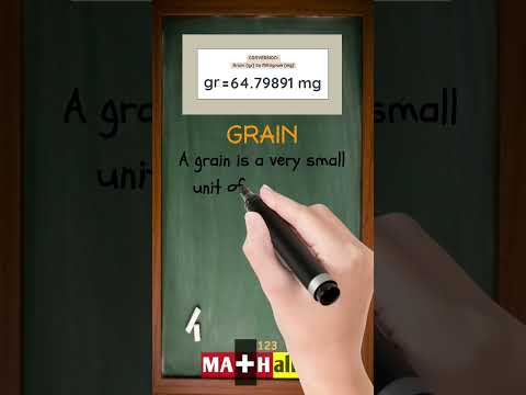 What is a Grain in Math? | Math Dictionary | MATHalino123