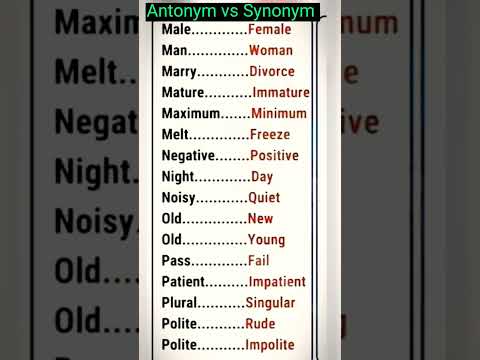 Antonym vs Synonym | IELTS Vocabulary | #vocabulary