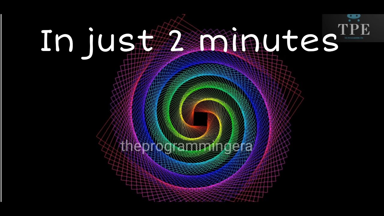 How to make rainbow spiral in Python || Python turtle graphics ||