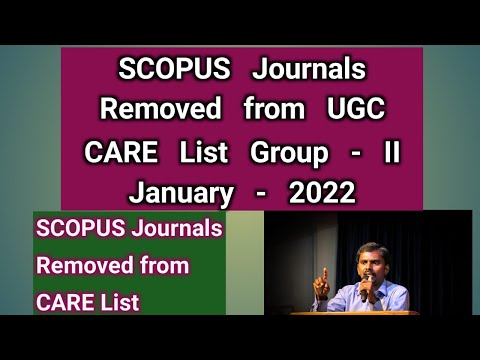 SCOPUS Journals Removed (Delisted) from UGC CARE List Group II | Milton Joe