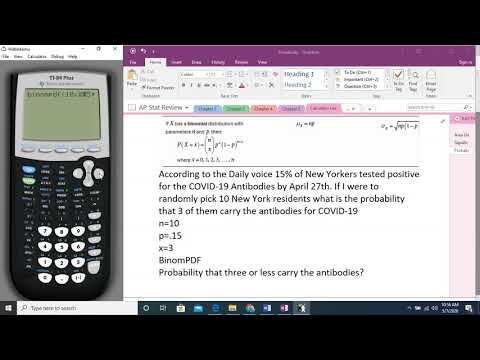 Binomial PDF and CDF
