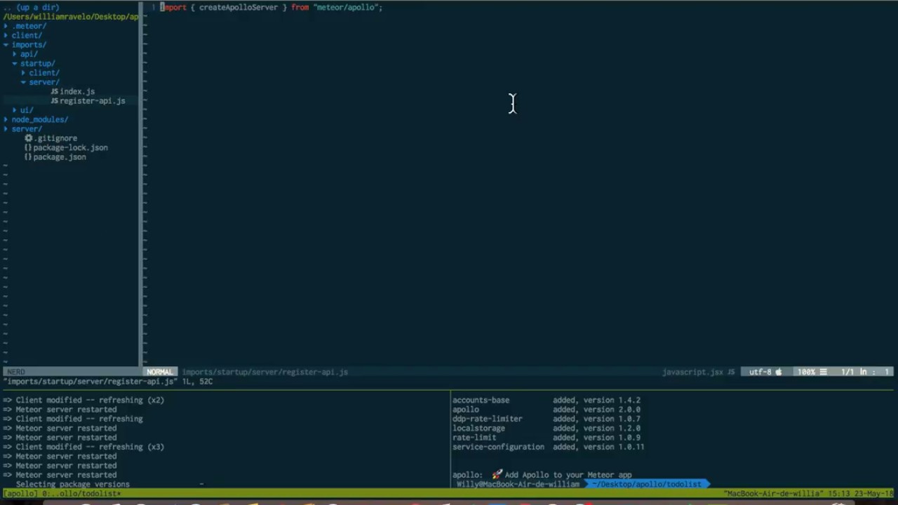 Proyecto GraphQL  + Meteor + React Tutorial