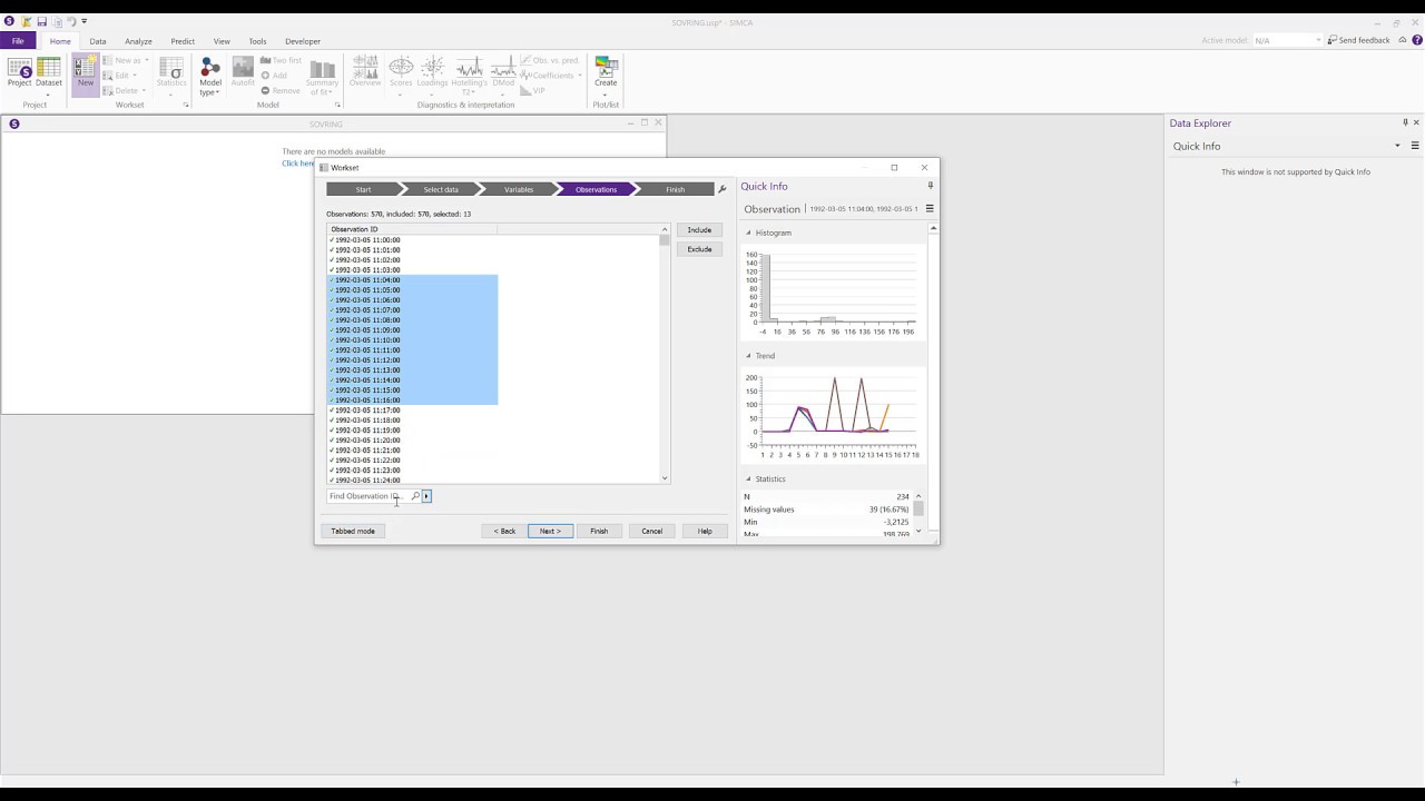 SIMCA 16 Workset wizard introduction