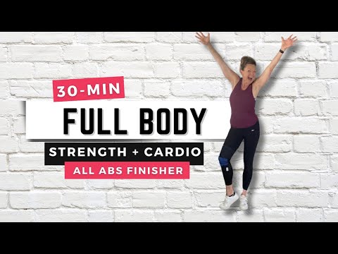30MIN Full Body Strength Workout + All Out Abs Finisher, All Standing 🔥 Burn Fat (At Home)