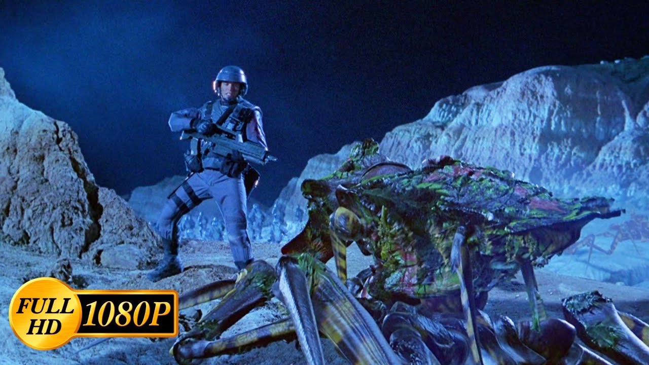 Deadly landing of paratroopers on the bug planet Klendatu / Starship Troopers (1997)