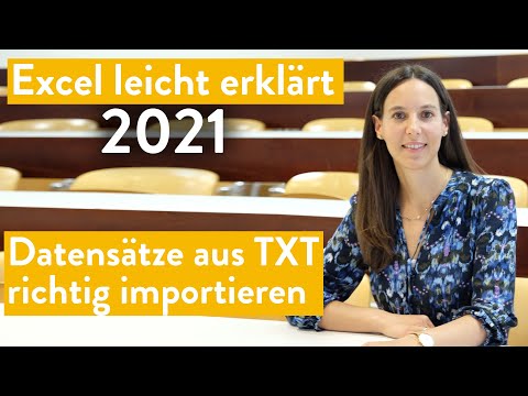 Excel einfach erklärt: Datensätze aus TXT-Datei importieren (Excel 2021 Statistik)