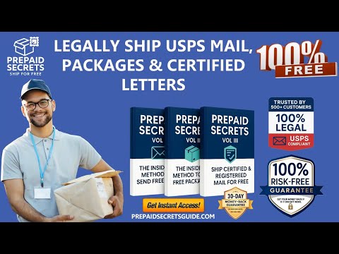 Legally Ship USPS Mail, Packages & Certified Letters FREE – Get the Full Prepaid Secrets System