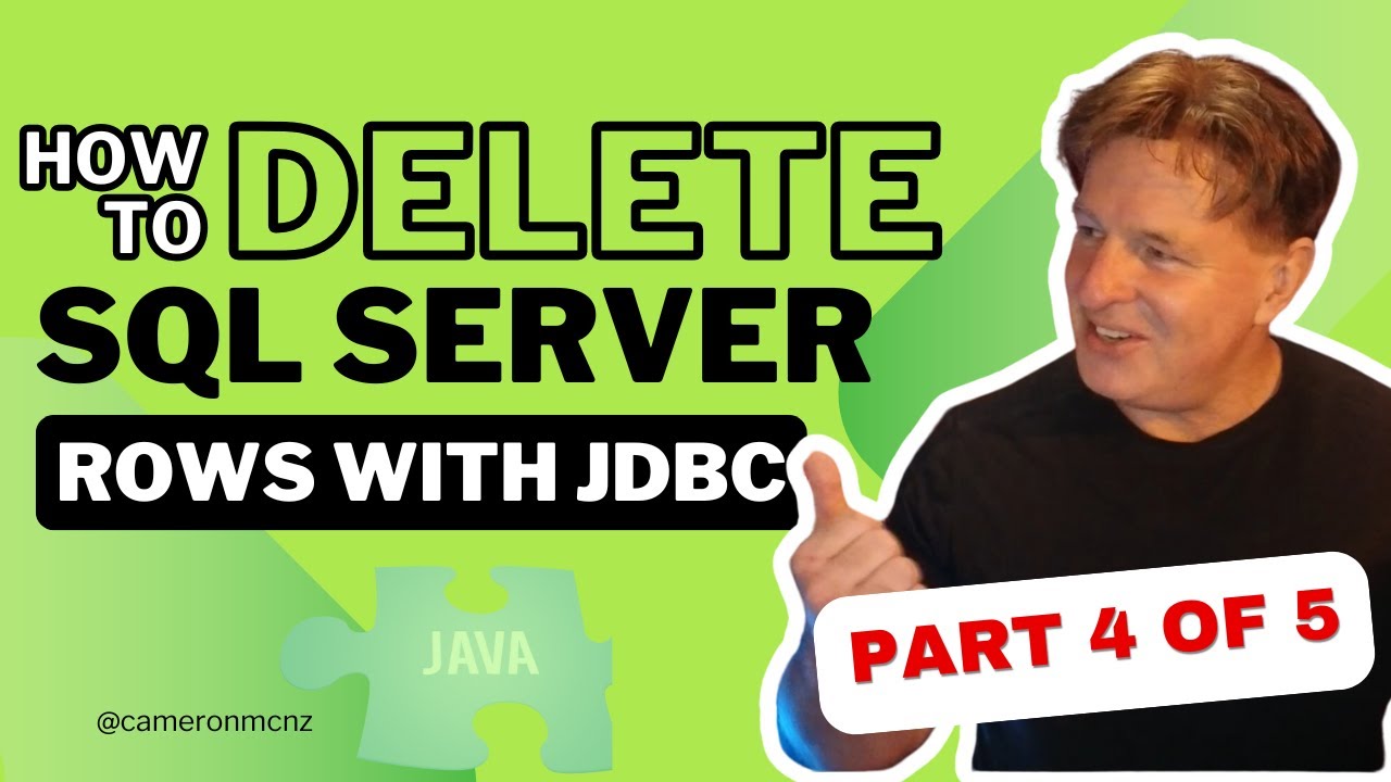 Statements, JDBC & SQL Server Database Delete Commands