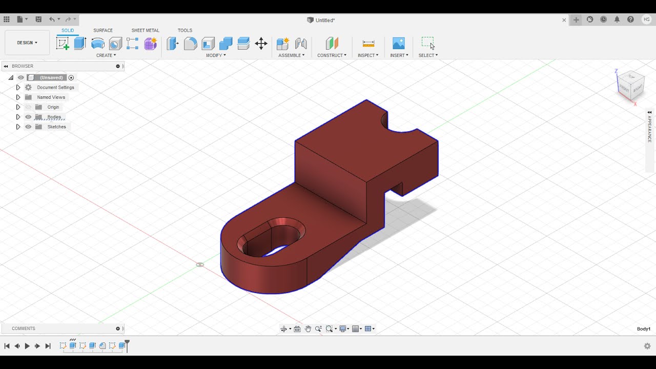 Fusion 360 | Bracket 13 | Tutorial