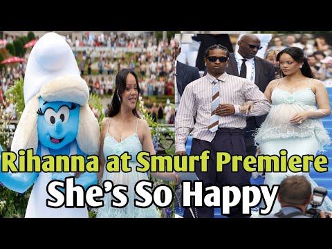 Rihanna Dazzles at the Smurfs Premiere in Brussels: A Starry Blue Night to Remember