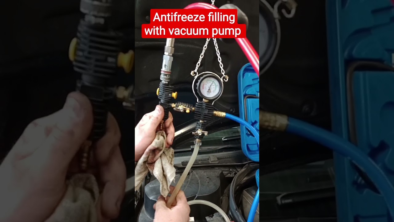 Antifreeze filling with vacuum pump.No air anymore in the engine cooling system.