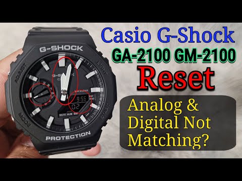 Casio G-Shock GA-2100/GM-2100 (Mod 5611) Reset | Fix: Analog hands & Digital Time not matching?