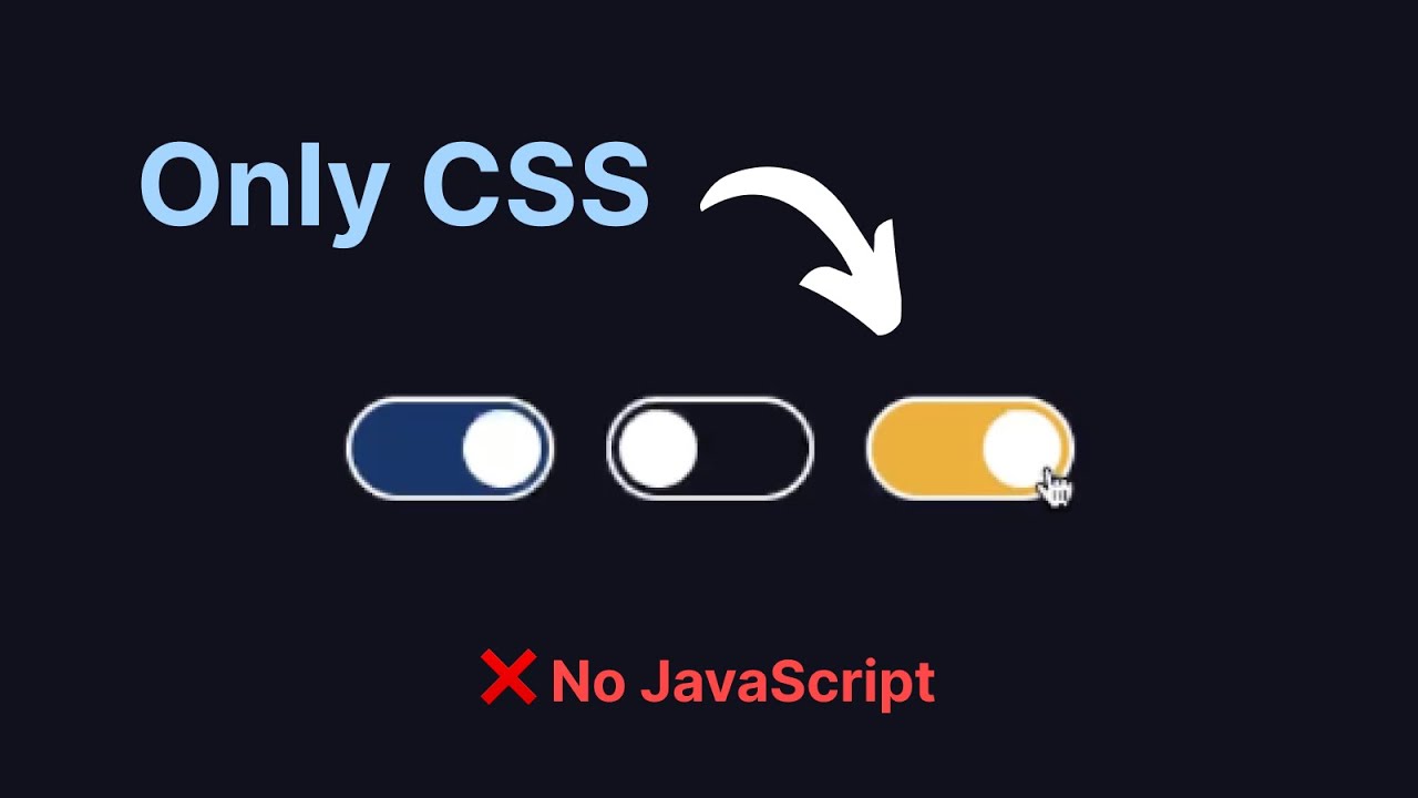 CSS only toggle switch (No JavaScript required)