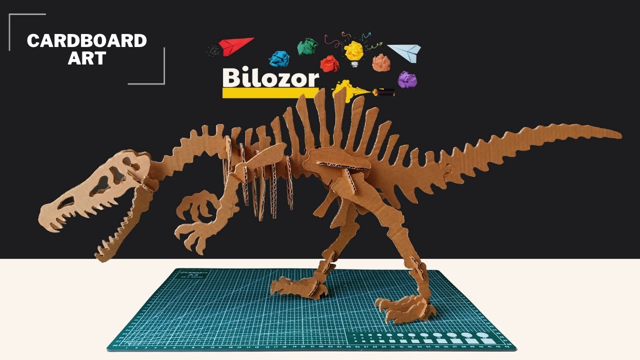 🦖 🦕 How to Make Spinosaurus Skeleton From Cardboard | Great Expert Predator | Dinosaur Planet
