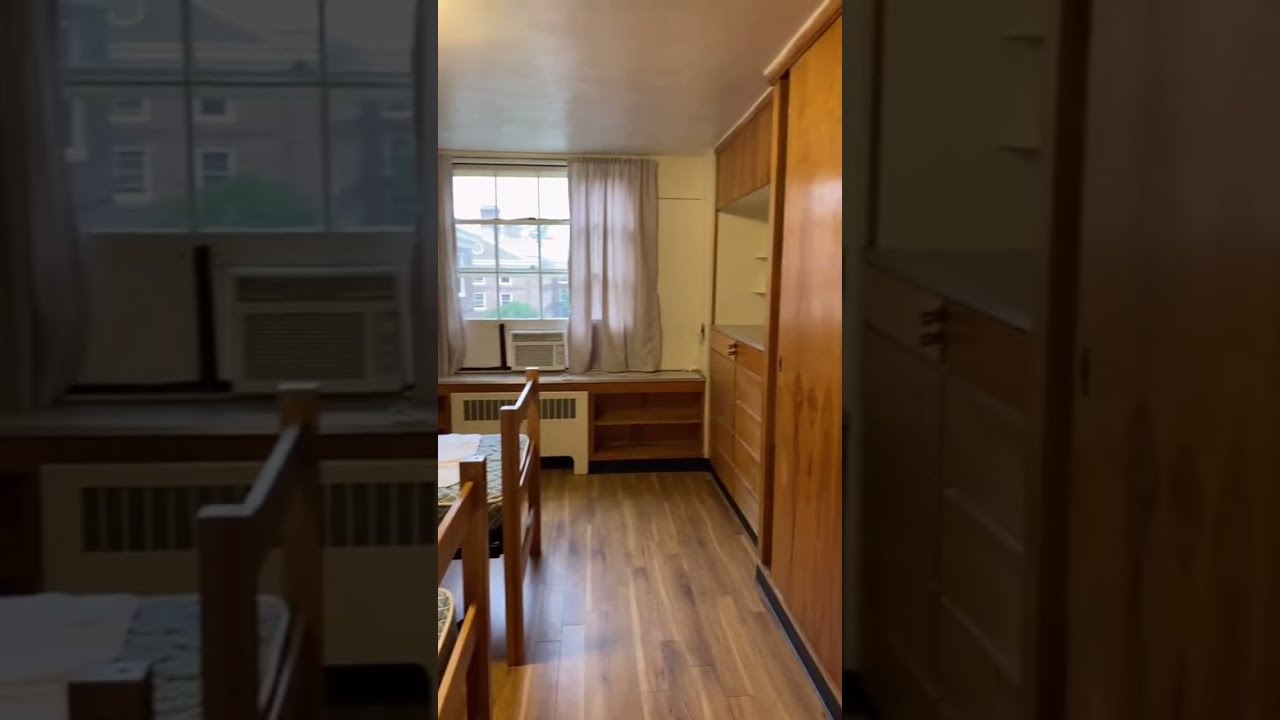 DORM ROOM BEFORE & AFTER…how long do you think this took us?😬 (Penn State) #shorts