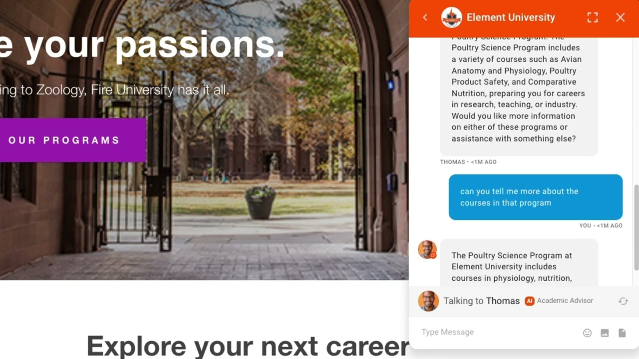 Element451 Bolt AI Assistants - Student Support - Academics