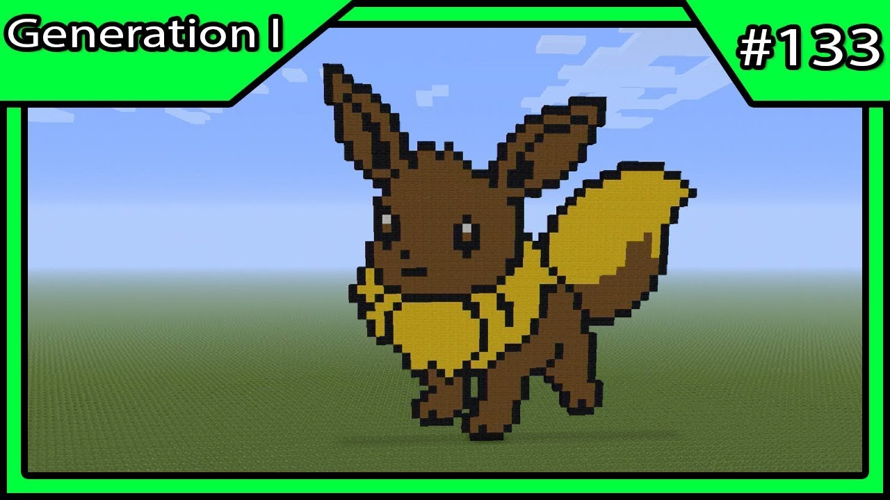 Minecraft Tutorial: Pokemon Pixel Art Eevee