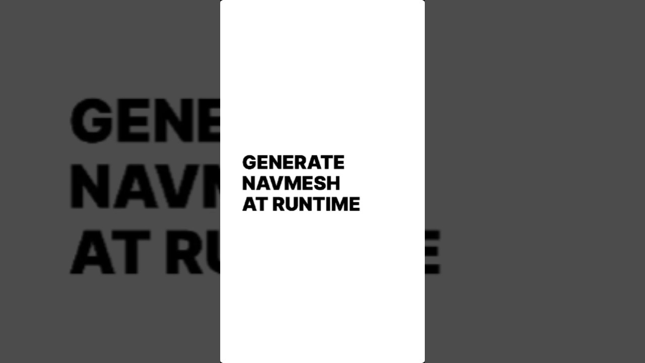 Unity 6 tips: Nav Mesh generation at runtime #gamedev #gamedevelopment #unity