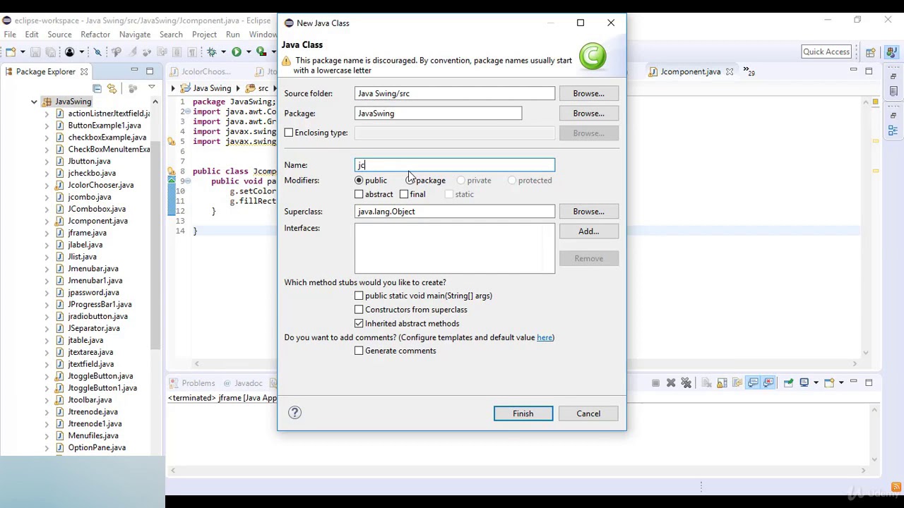 Java JComponent || JComponent in Java