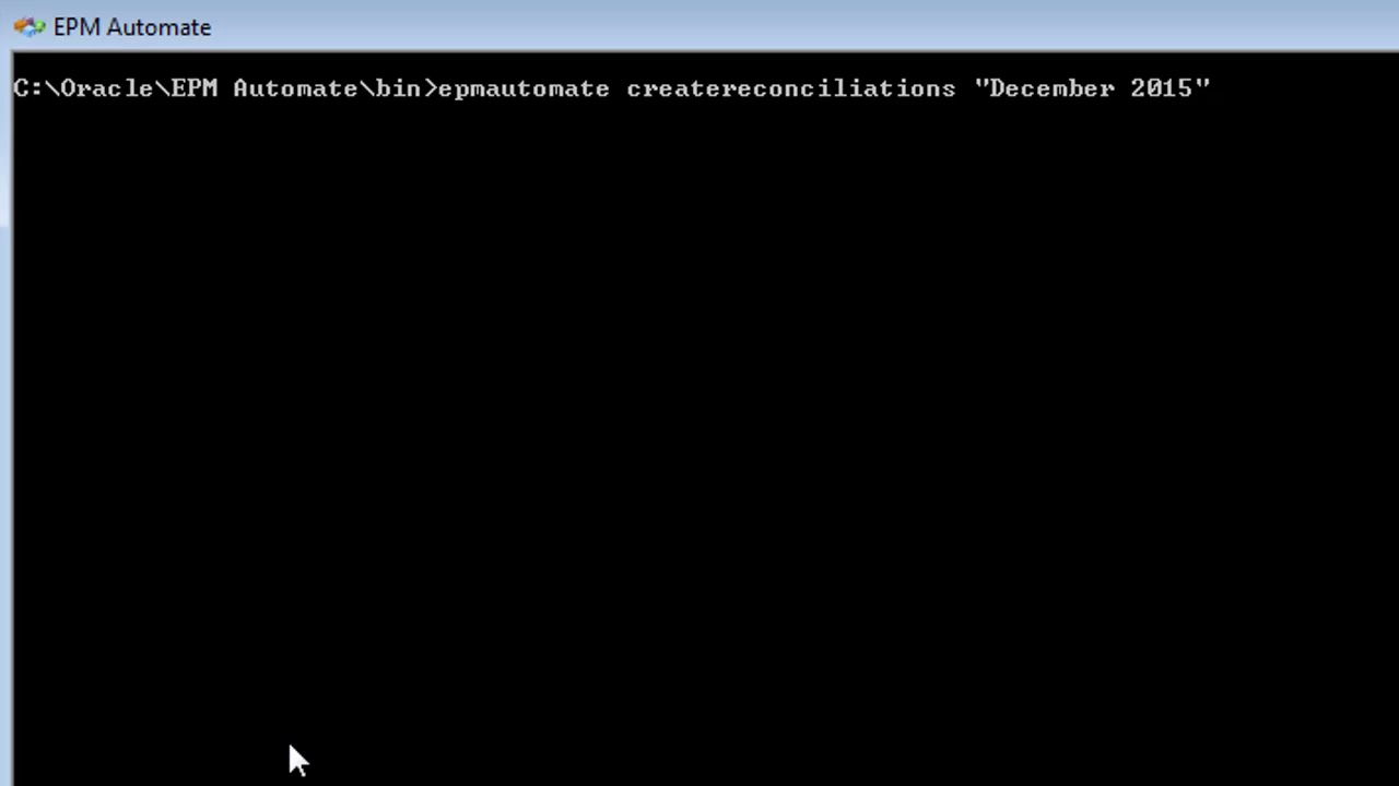 Using EPM Automate to Perform Administrative Tasks in Reconciliation Compliance
