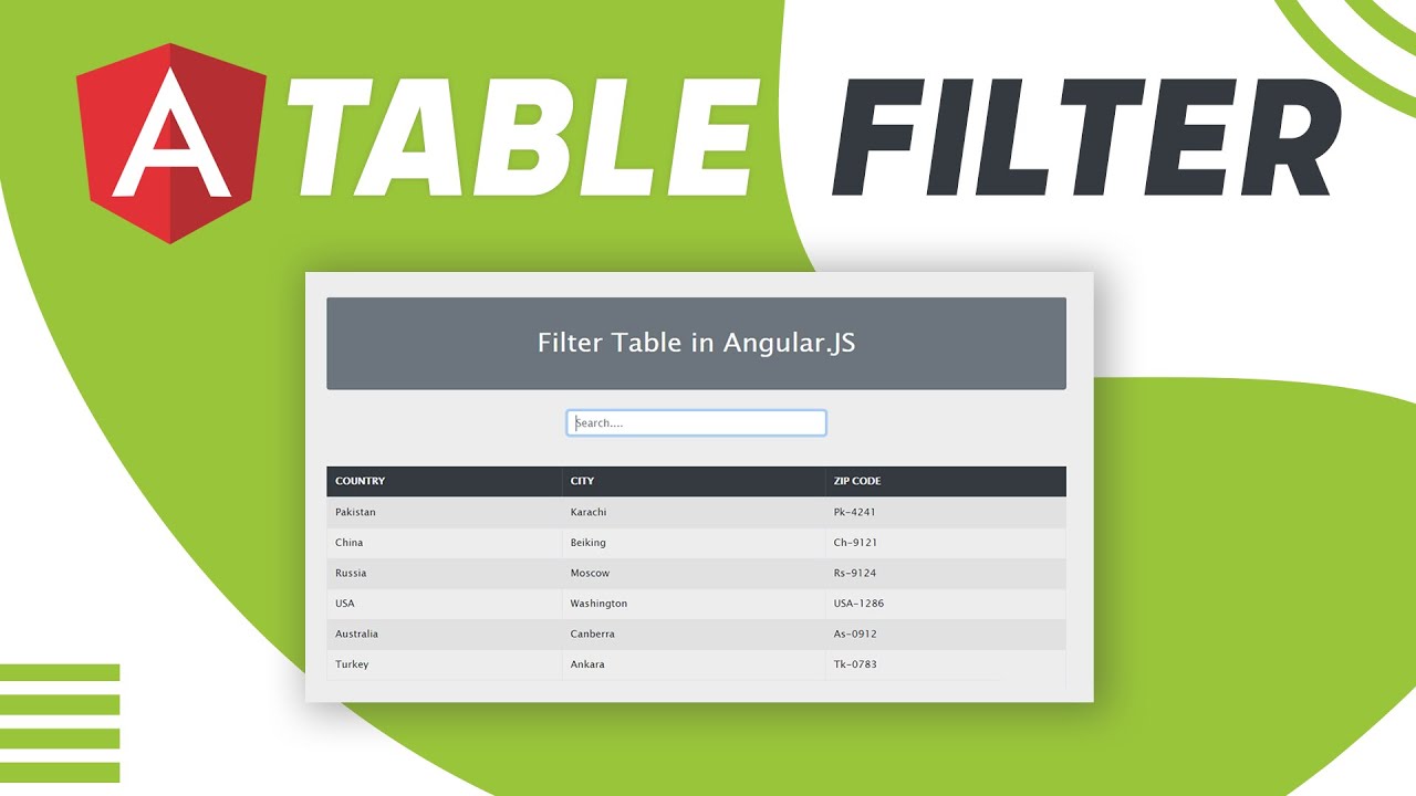 How to Create Filter Table using Angular | How to use Angular Filter in Table | Angular Tutorials