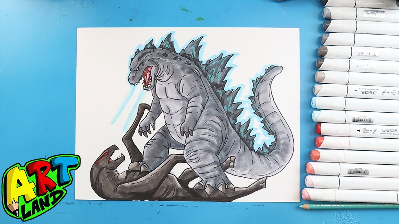 How to Draw GODZILLA VS MUTO