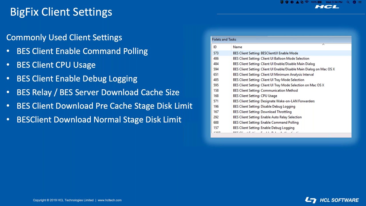 Common BigFix Client Settings and How To