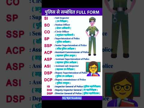 पुलिस से रिलेटेड फुल फॉर्म | Full Form Police | #english #hindi #fullform #meaning #shorts