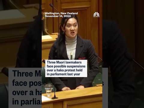 Three Maori lawmakers face suspension over haka protest