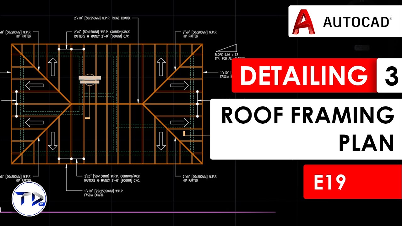 DETAILING Part 3 (Roof Framing Plan) in AutoCAD Architecture 2023