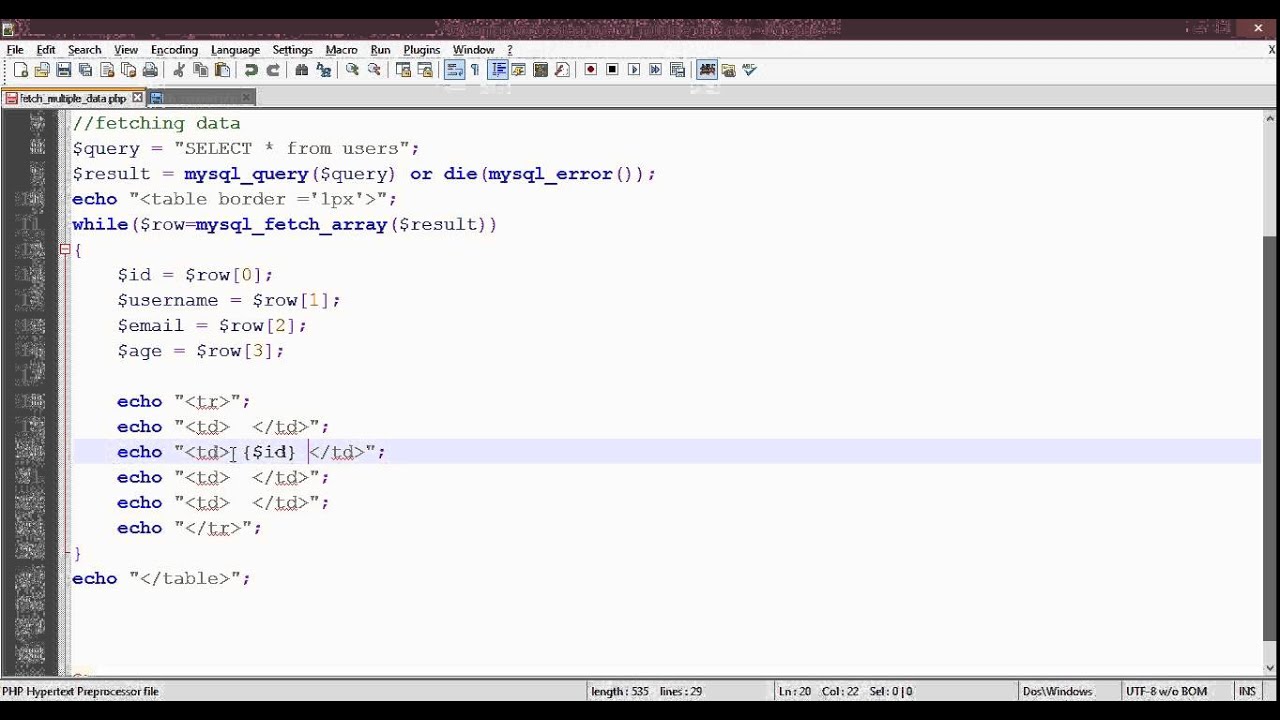 PHP MySql Fetch multiple data