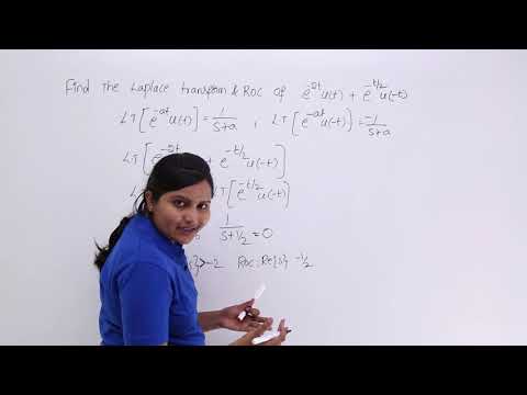 Laplace Transform and Region of Convergence Problem Example 1 Video Lecture - Crash Course ...