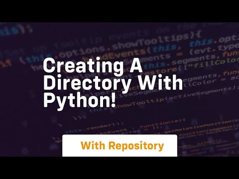Creating a directory with python!