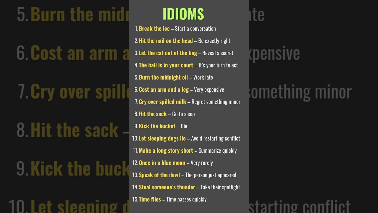 Top 20 idioms and phrases | idoms |phrases | idioms and phrases in english #idioms #phrases #shorts