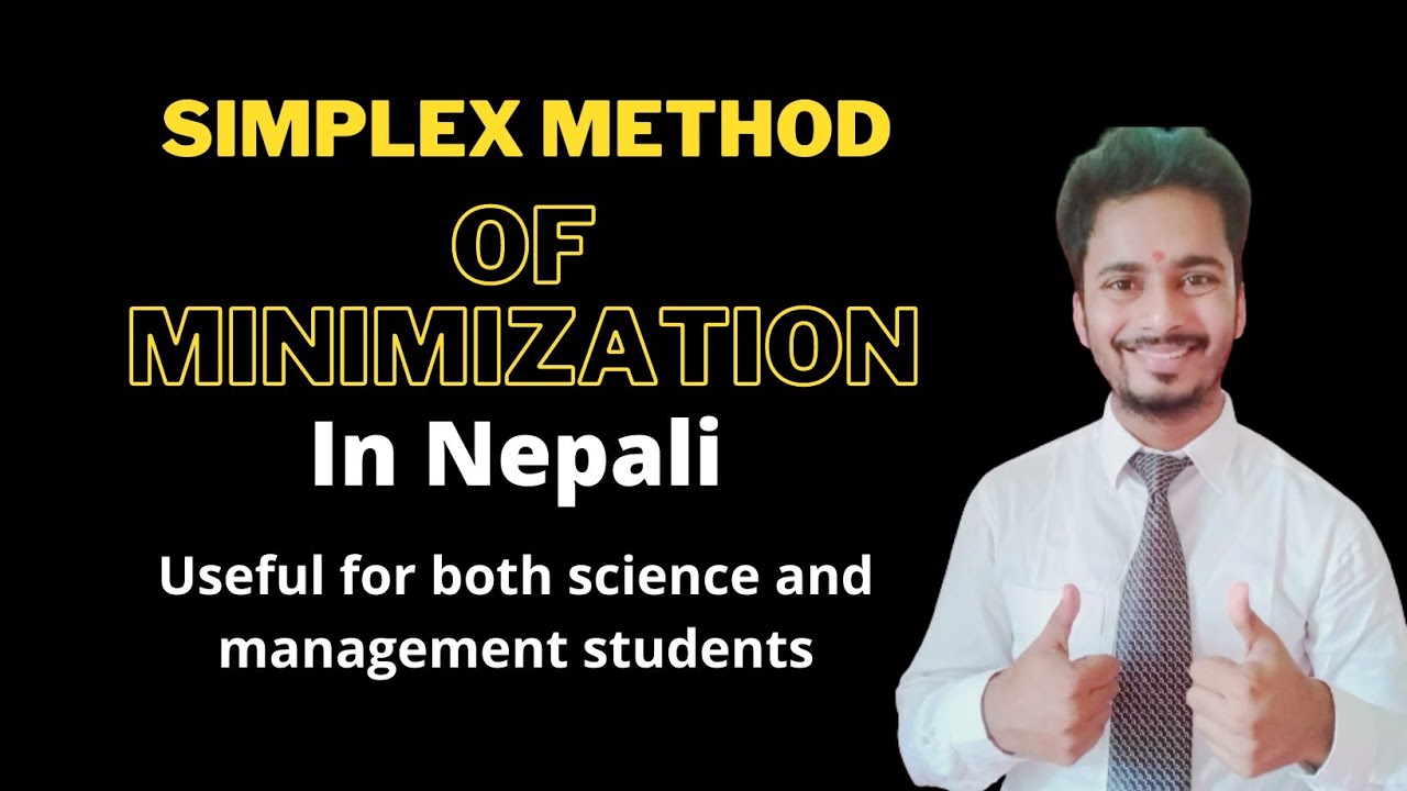 Simplex Method for Minimization LPP || In Nepali
