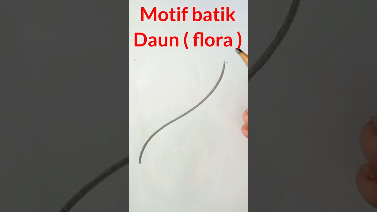 Menggambar motif batik tulis flora daun