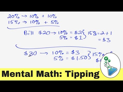 Calculating a 15 Percent Tip Using Mental Math