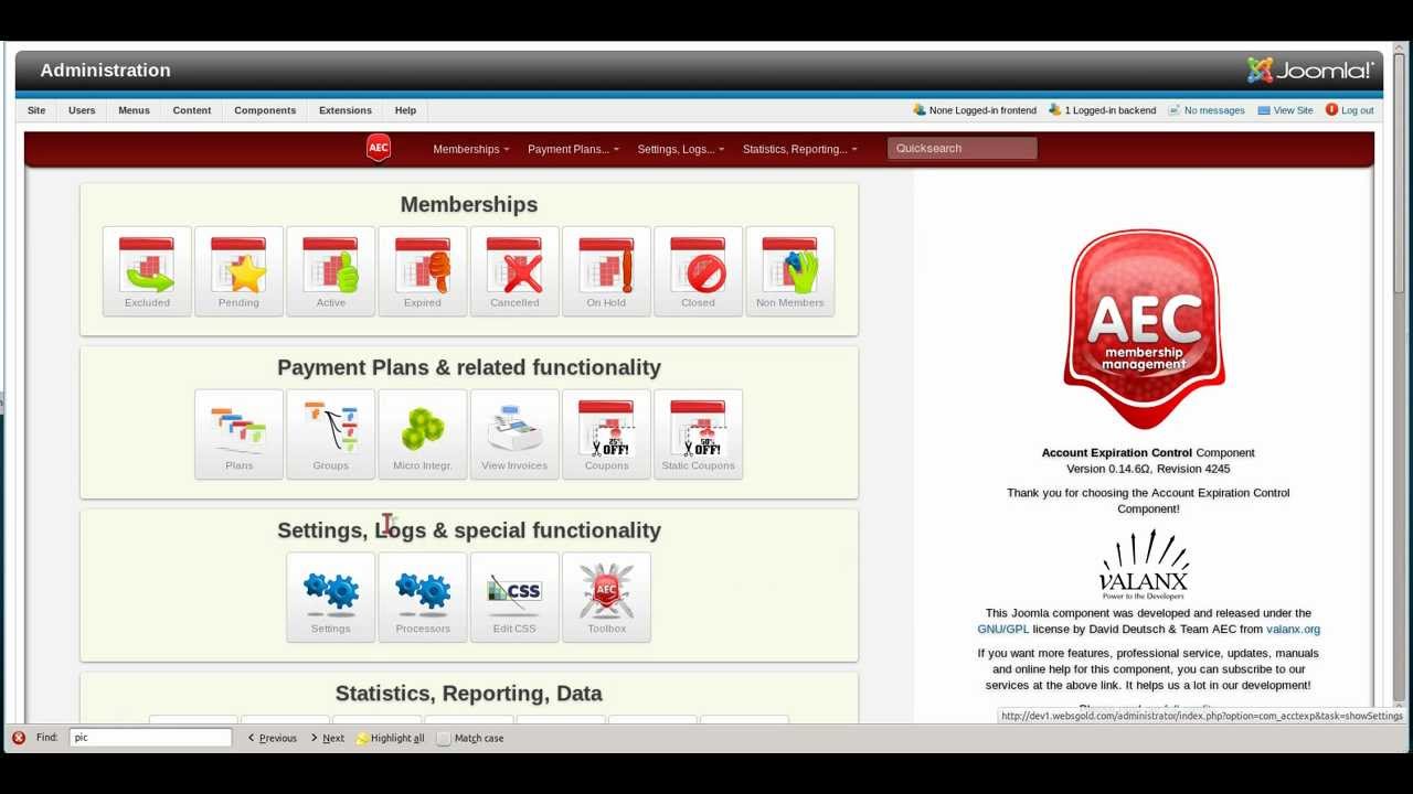 AEC Central Part 4 - Settings, Logs & Special Functionality Overview