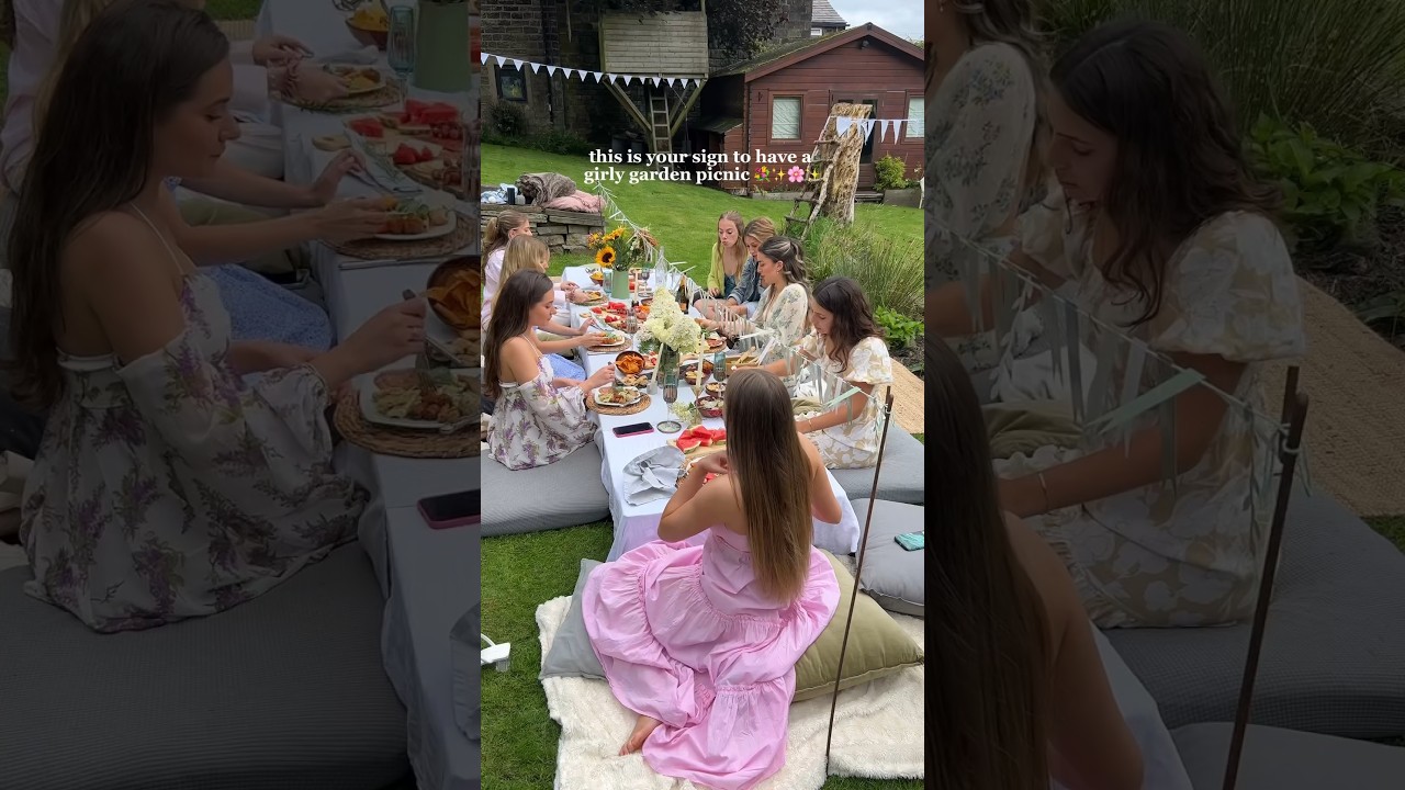 This is your sign to have a girly garden picnic 🌸✨🤍 #girl #picnic #pinterest #birthday #minivlog