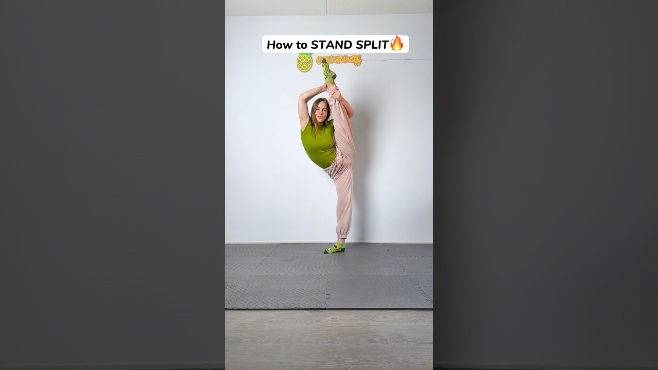 EASY STANDING SPLIT TUTORIAL😱🔥 #gymnast #howto #split #easy #tips #tutorial